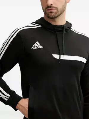 Adidas Logo-print Side-stripe Hoodie