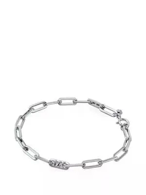 Michael Kors Logo-charm Bracelet - Silver