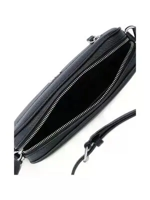 Valentino Garavani Vlogo Signature Leather Shoulder Bag - Black