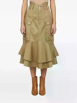 Marissa Webb Ruffled Cargo Midi Skirt