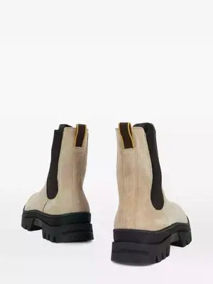 MOORER Morisot-p5 Suede Chunky-sole Chelsea Boots - Neutrals