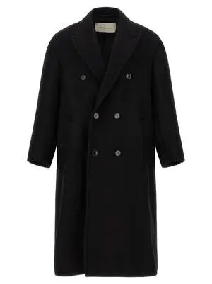 AMI Paris Gabardine Coat - Black