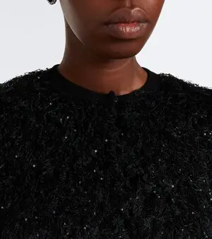 Max Mara Sequined Cardigan - Black