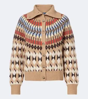 Polo Ralph Lauren Intarsia Wool And Cashmere Cardigan - Multicoloured