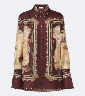Zimmermann Valiant Printed Silk Twill Shirt - Multicoloured