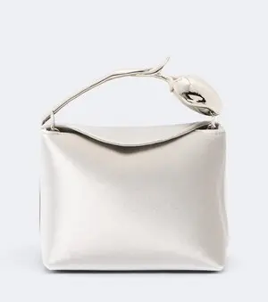 Erdem Bloom Mini Velvet Top-handle Bag - Silver