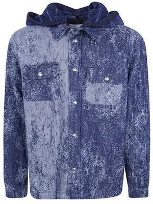 LANEUS Shirt Denim Shirt - Blue