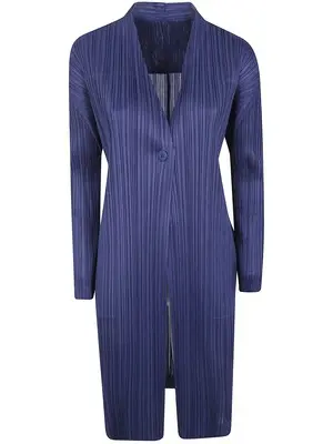 PLEATS PLEASE Pleated Coat "pleats Jacket - Blue