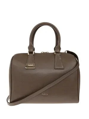 Furla Olivia Handbag In Hammered Leather - Gray