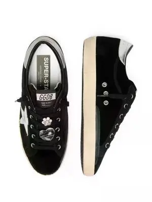 GOLDEN GOOSE Super Star Velvet Upper And Heels Laminated-star With Charms