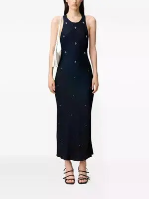 Claudie Pierlot Crystal-embellished Cross-back Dress