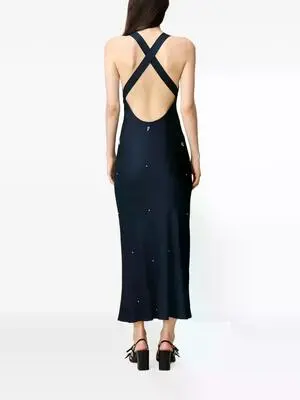 Claudie Pierlot Crystal-embellished Cross-back Dress