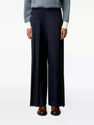 Claudie Pierlot Wide-leg Checked Trousers