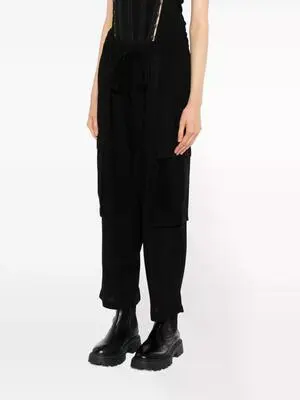 THOM KROM Cropped Patch-pocket Pants