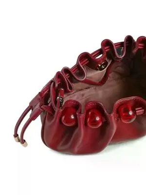 V°73 Topazio Bead-embellished Ruched Mini Bag