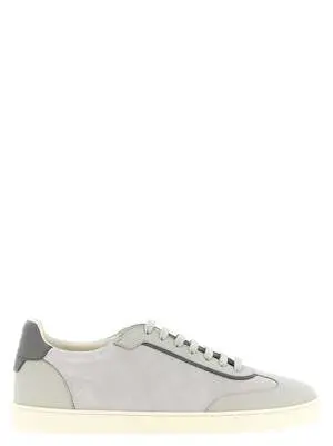 Brunello Cucinelli Leather And Suede Sneakers - Gray