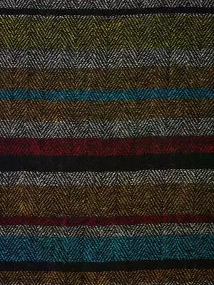 Paul Smith Signature-stripe' Lambswool Herringbone Scarf