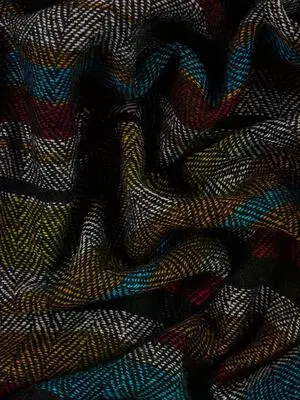 Paul Smith Signature-stripe' Lambswool Herringbone Scarf