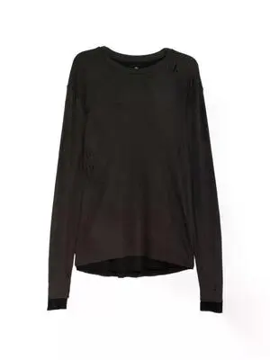 THOM KROM Distressed Layered-effect T-shirt - Grey
