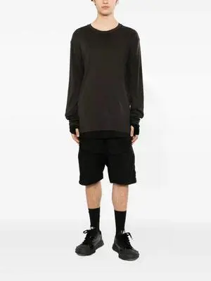 THOM KROM Distressed Layered-effect T-shirt