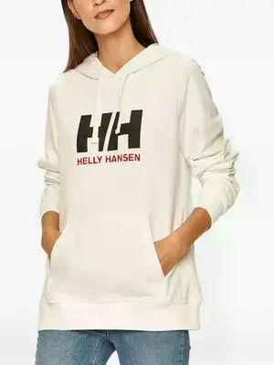 Helly Hansen Hh-logo Long-sleeve Hoodie - Neutrals