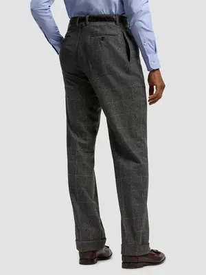 Ralph Lauren Purple Label Glenn Checked Wool-cashmere Trousers