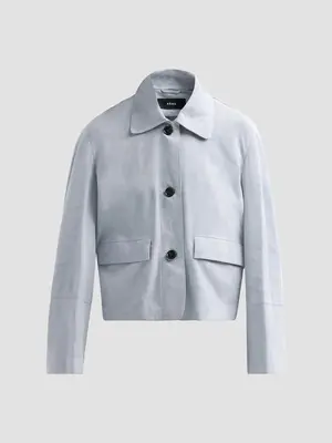 ARMA Suede Single-breasted Jacket - Vintage Blue