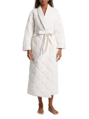 PAPINELLE Quilted Cotton Maxi Robe