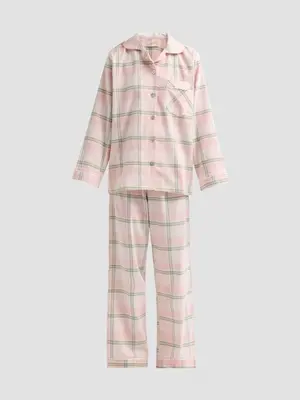 PAPINELLE Cotton Plaid Pajama Set - Fern Green