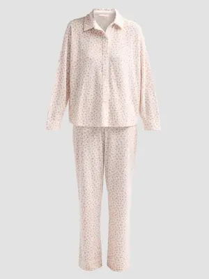 PAPINELLE Floral Waffle-knit Pajamas