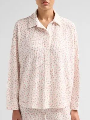 PAPINELLE Floral Waffle-knit Pajamas