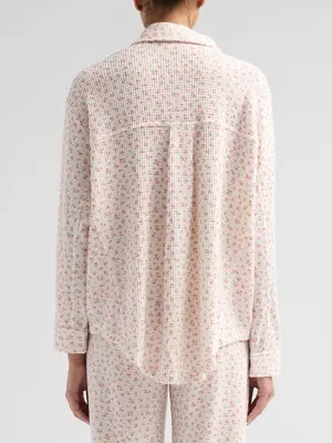 PAPINELLE Floral Waffle-knit Pajamas