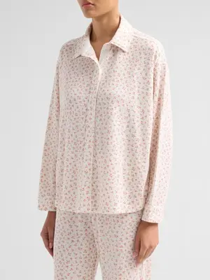 PAPINELLE Floral Waffle-knit Pajamas