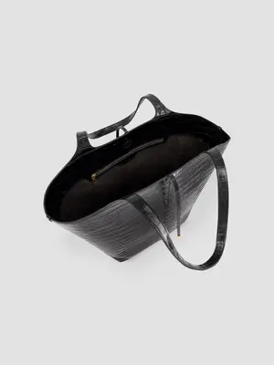 Vince Mia Croc-embossed Leather Tote Bag