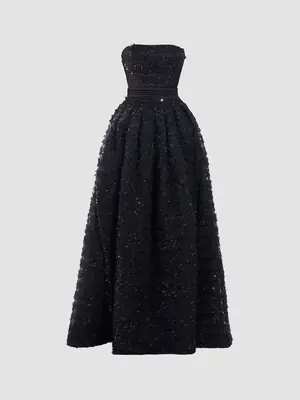 ZHIVAGO Doll Sequined A-line Gown - Black