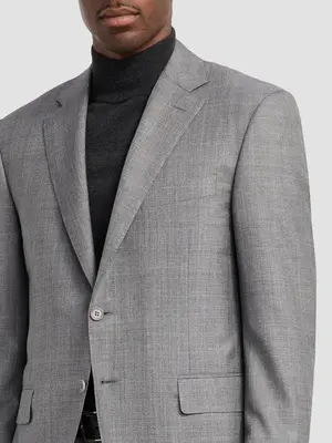 Canali Plaid Wool-silk Suit