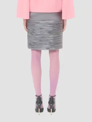 Valentino Garavani Cady Satin Skirt - Grey