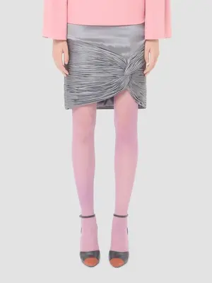 Valentino Garavani Cady Satin Skirt - Grey