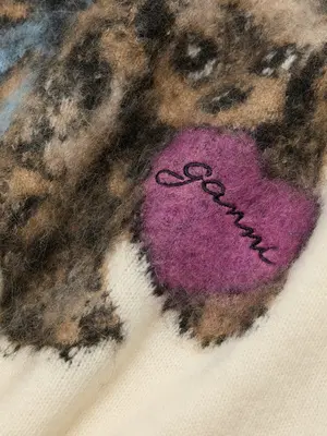 GANNI Puppy Love Crewneck Sweater