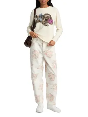 GANNI Puppy Love Crewneck Sweater