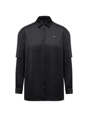 Moncler X Ee72 Edward Enninful Shirt In Satin - Black