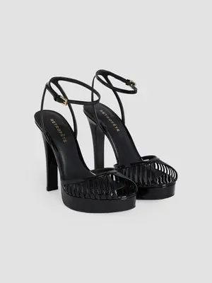 Retrofete Manolia 120mm Patent Leather Platform Sandals