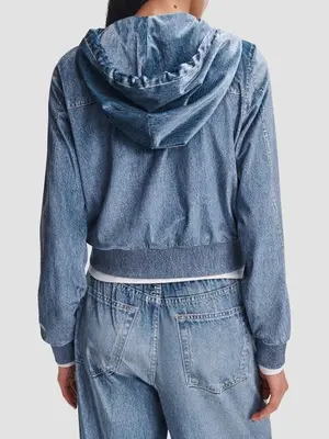 Rag & Bone Rb Miramar Velvet Zip-up Hoodie - Sutton