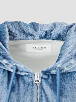 Rag & Bone Rb Miramar Velvet Zip-up Hoodie - Sutton