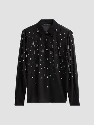 Elie Tahari The Sloane Embellished Blouse