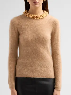 Elie Tahari The Ling Jeweled Cashmere Sweater