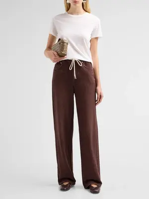 Rag & Bone Rb Miramar Terry Drawcord Wide-leg Pants