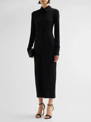 Dolce & Gabbana Wool Midi Shirtdress