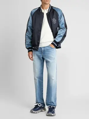Dolce & Gabbana Orta Distressed Straight-leg Jeans