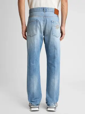 Dolce & Gabbana Orta Distressed Straight-leg Jeans